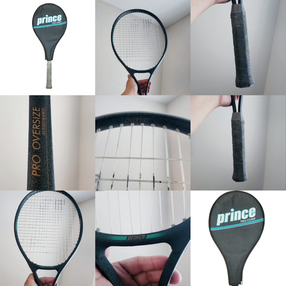 Vtg Rare Prince Pro Oversize Aerodynamic Tennis Racqu… - Gem